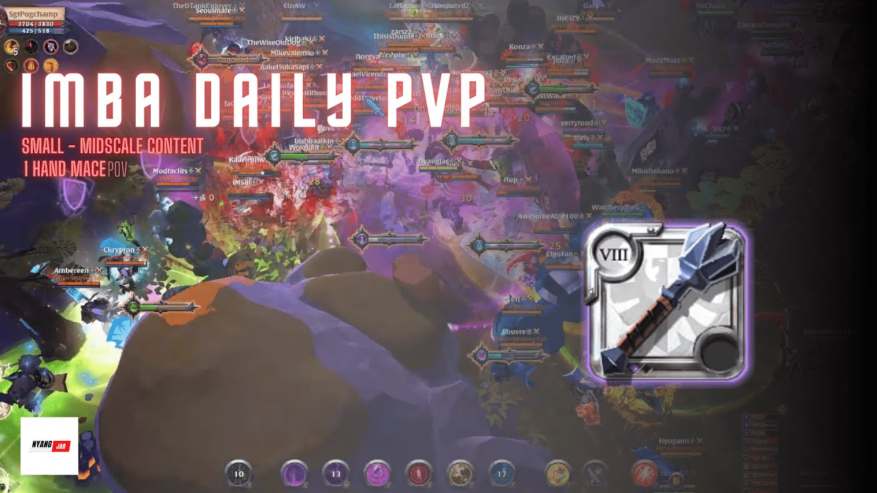 1 HAND MACE POV // ALBION PVP // - YouTube