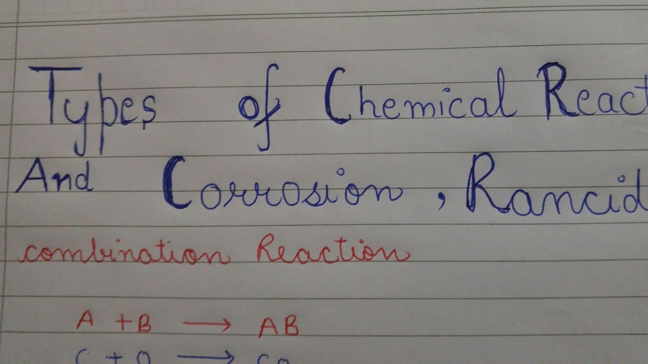 Class 10 Types of chemical reactions, corrosion and Rancidity - YouTube