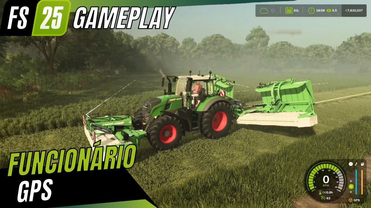 Gameplay Farming Simulator 25 Funcionário IA e GPS | FS25 - YouTube