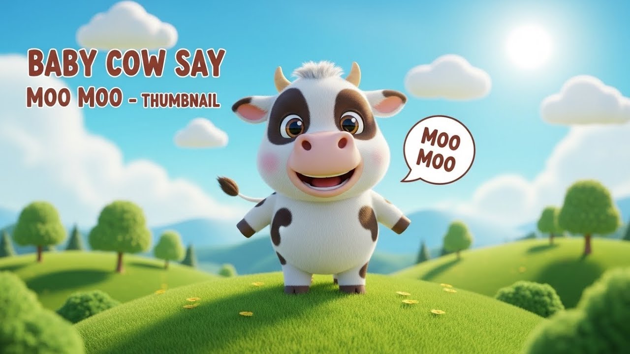 Baby Cow Say Moo Moo 🐄👶🎵 | Fun Animal Sounds for Kids & Toddlers 🌈 ...