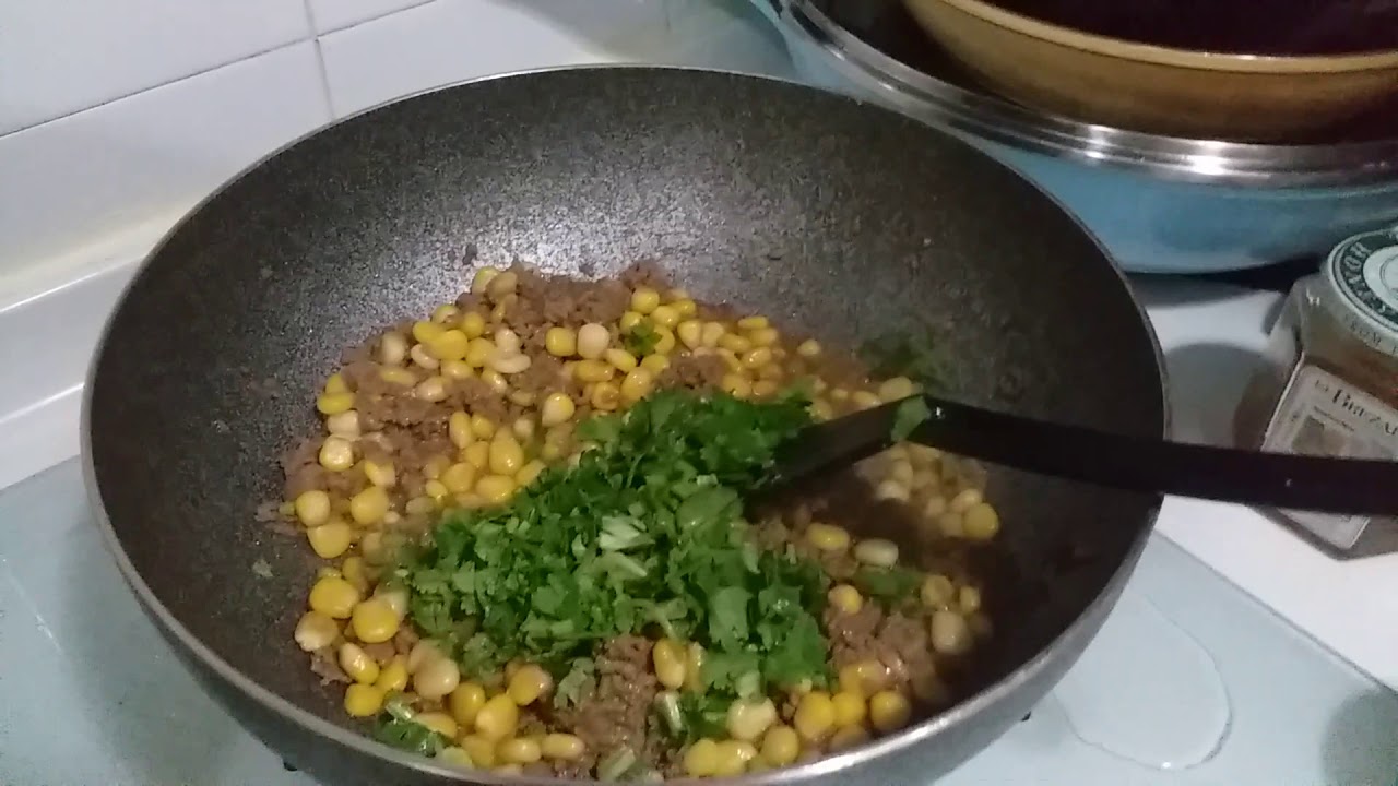 fry beef,sweat corn.daging sapi,jagung manis dan daun ketumbar - YouTube