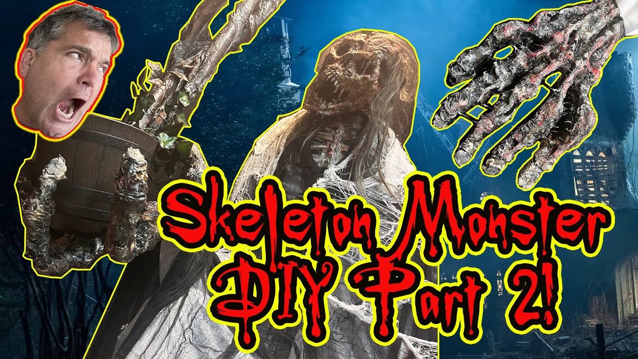 Skeleton Monster Part 2: Hands and Feet - DIY Tutorial - YouTube