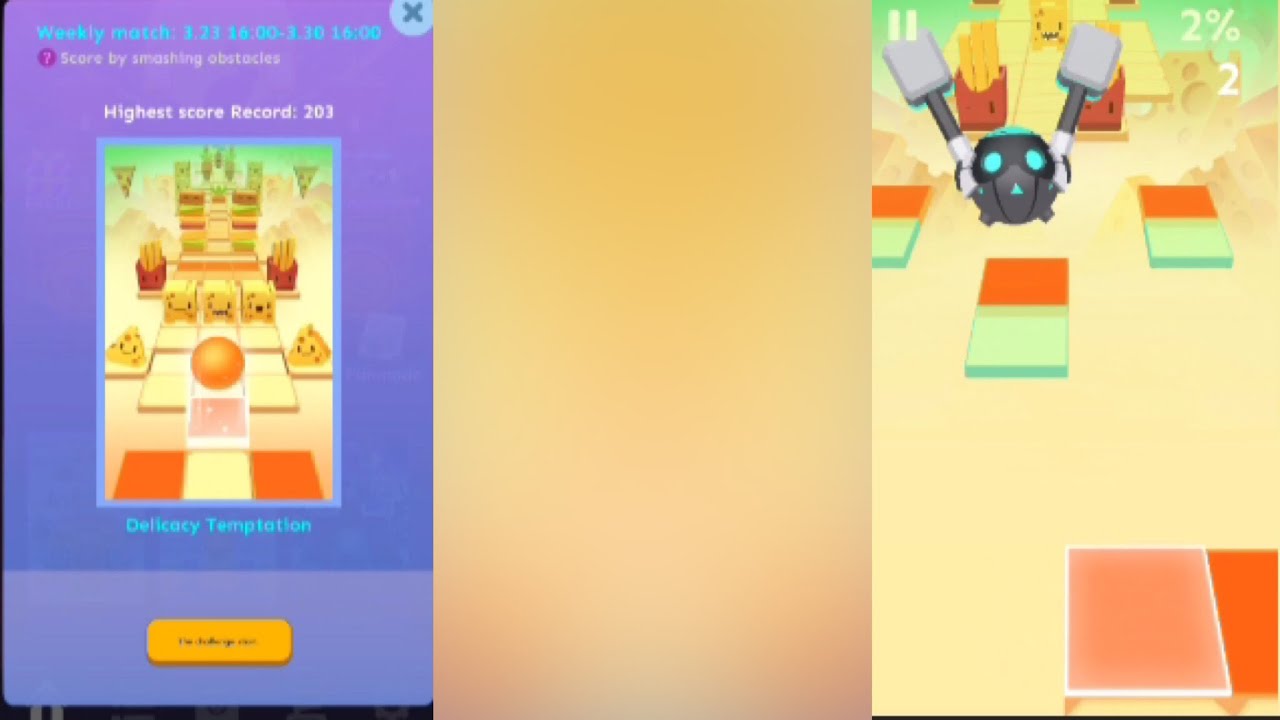 Rolling Sky Level 49 Delicacy Temptation Weekly match - YouTube