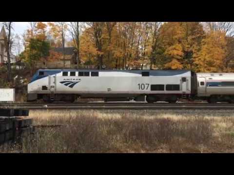 HD Amtk 107 leads the 56 Vermonter North on 10-28-19 at 16:55 hrs - YouTube