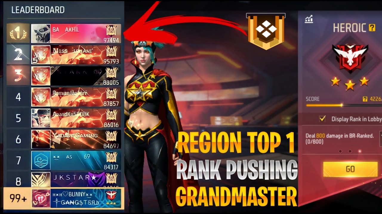 Grandmaster In Just 1 Day😱Rank Pushing Highlights| Road To Grandmaster ...