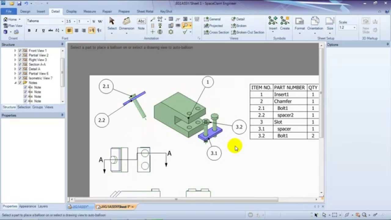 20. แนะนำการใช้งาน SpaceClaim : การทำ Drawing - YouTube