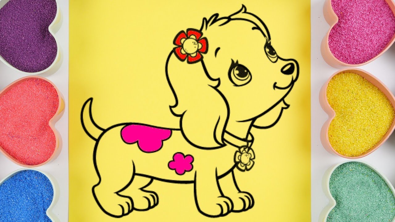 painting with colored sand//sand art/ coloring - YouTube