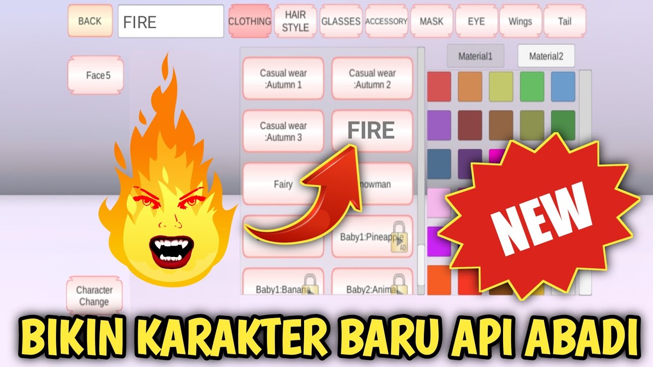 Tutorial Terbaru‼️ Cara Bikin Karakter Api Di Sakura School Simulator ...