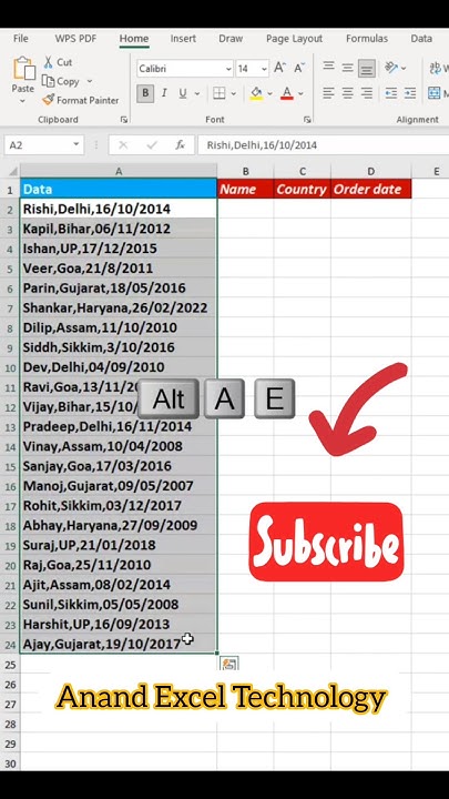 🔥Text to columns in excel😲👍 #excelformula #exceltips #exceleducation #exceltricks #excel # ...