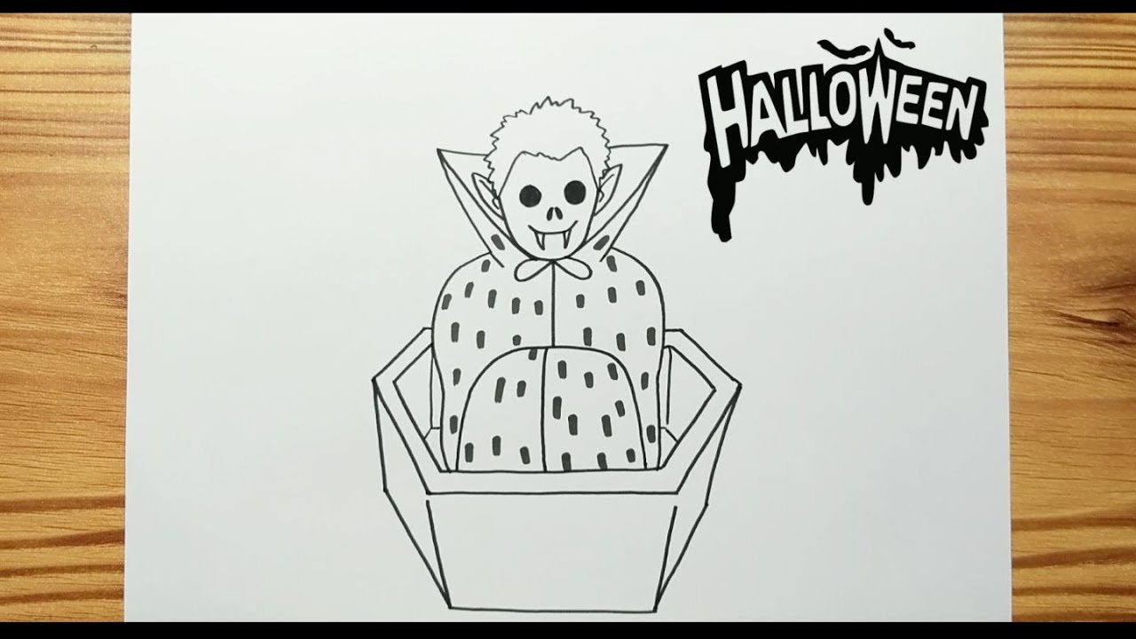 HOW TO DRAW VAMPIRE RISES FROM COFFIN - YouTube