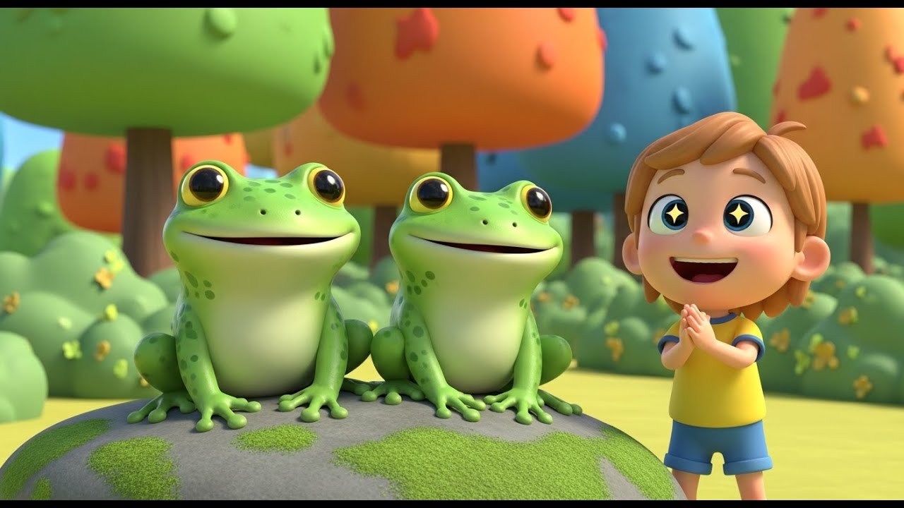 Ten Little Frogs by the River | Best Counting Songs and Nursery Rhymes ...