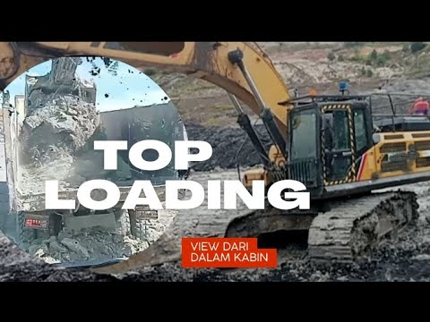 Top loading!! teknik kerja operator excavator tambang batu bara - YouTube