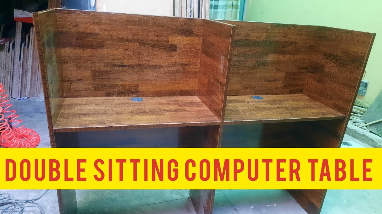 How to make double sitting computer table #woodworking ...