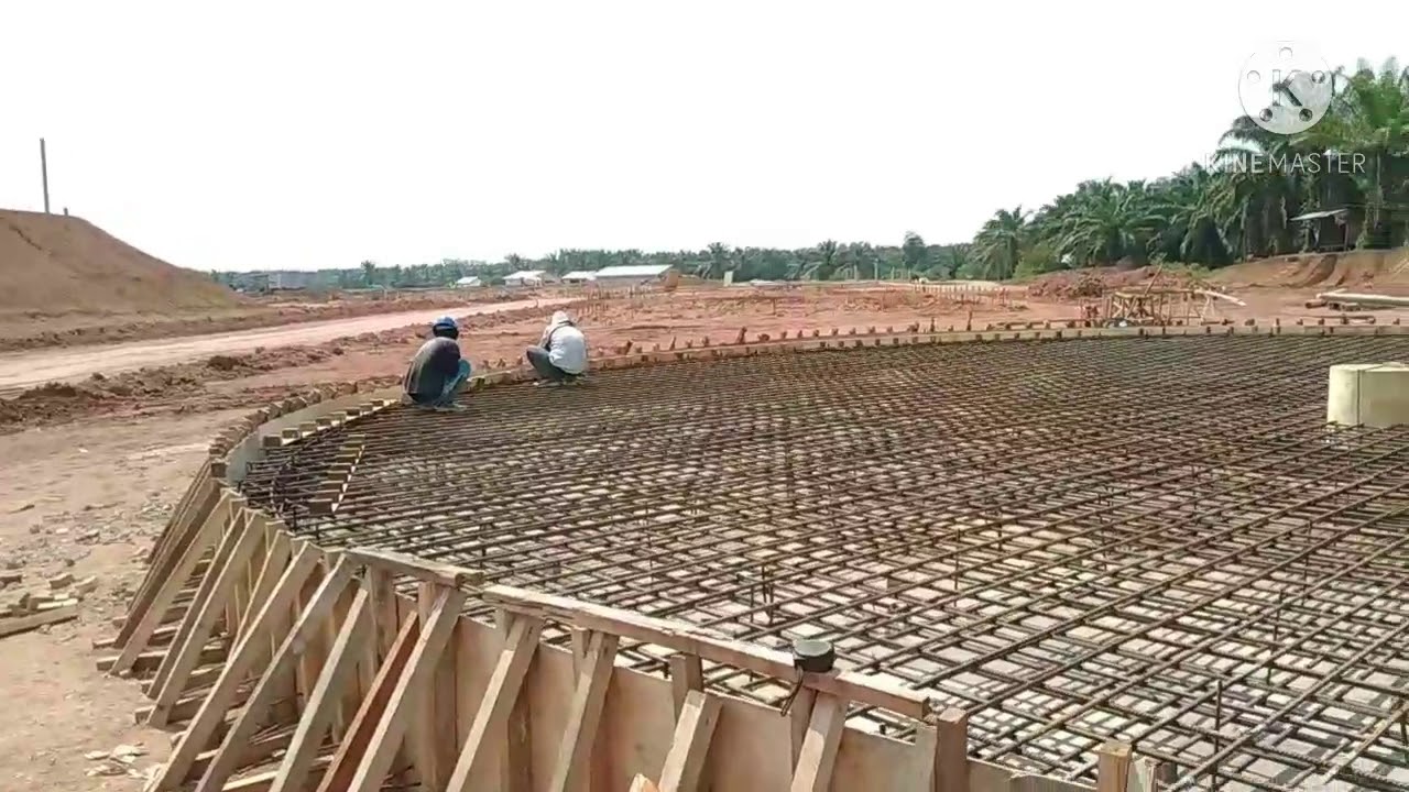 Cor pondasi Tangki timbun Storage oil tank crude palm oil (cpo) cap ...