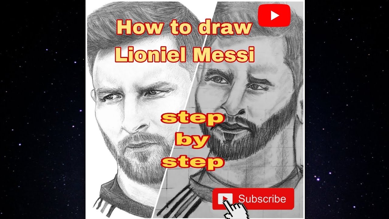 How to draw Lionel Messi🔥🇦🇷 ||with easy steps||simple sketch Lionel ...