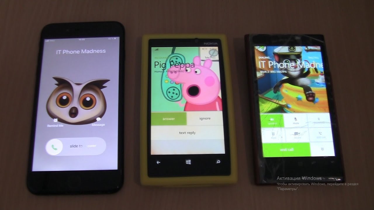 Peppa Pig Incoming call & Outgoing call at the Same Time Nokia Lumia ...