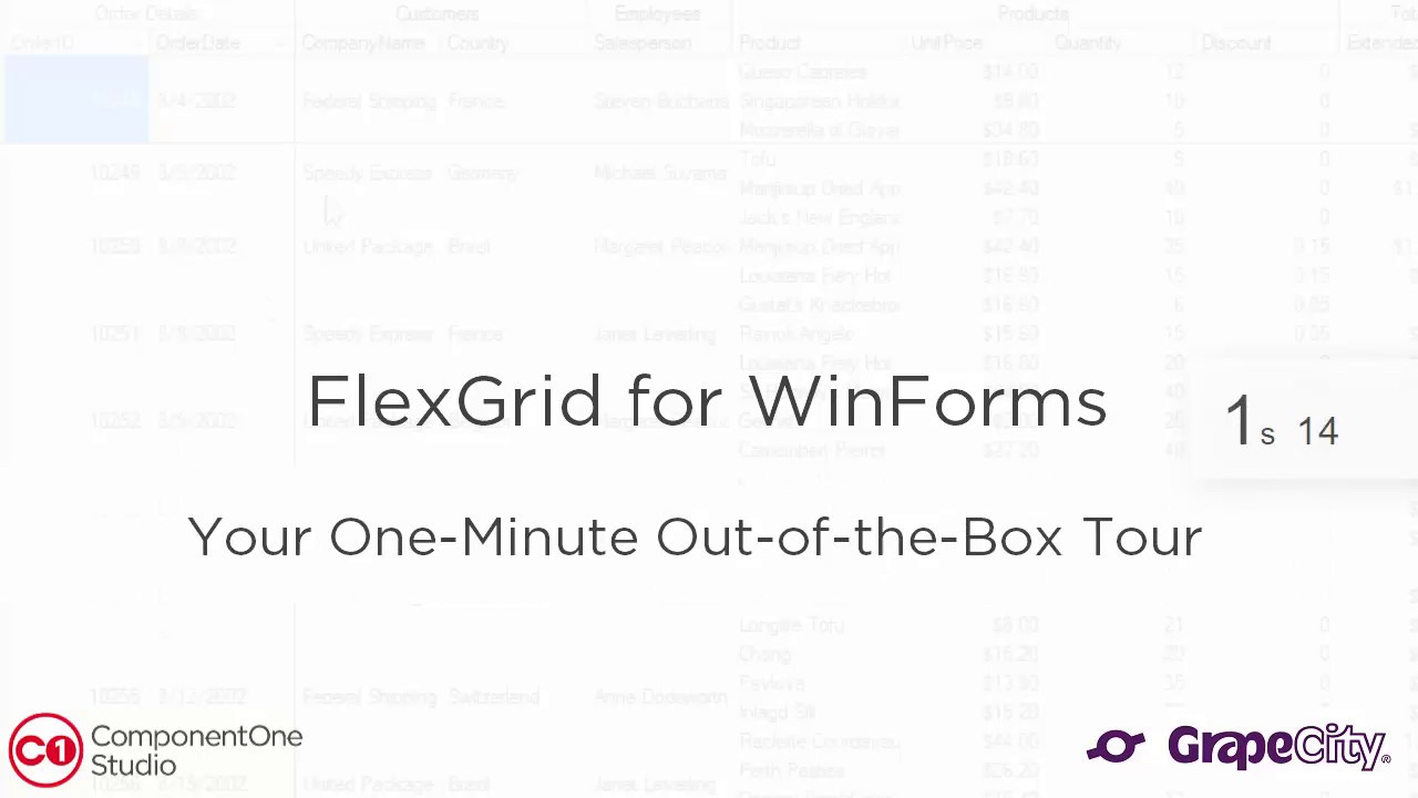FlexGrid for WinForms: One-Minute Feature Tour - YouTube