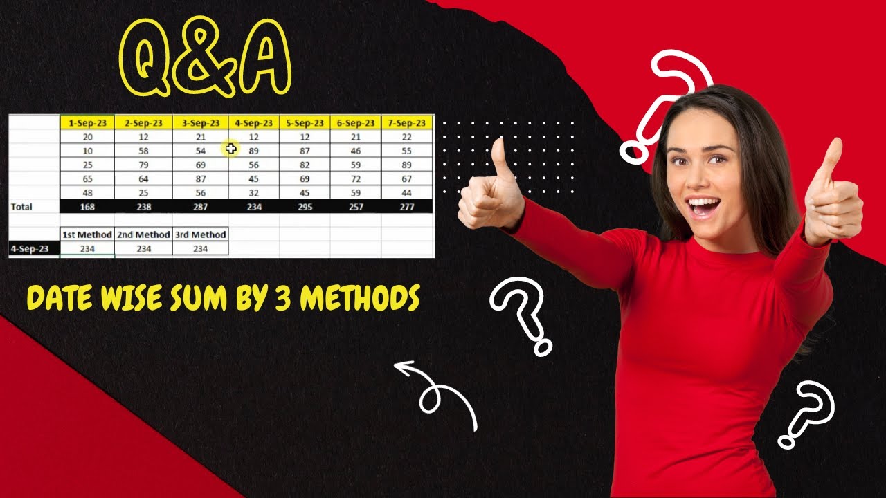 🤔 क्या आप जानते हो? How to get Date wise total SUM by using 3 Methods ...