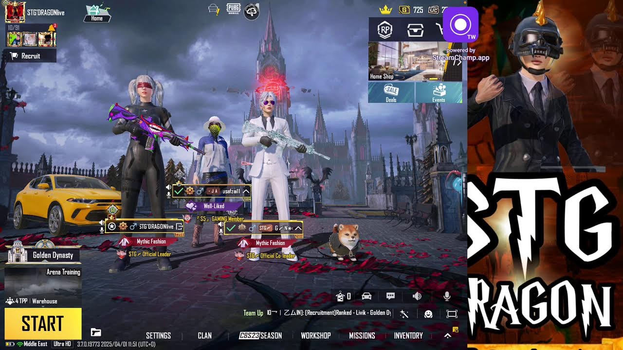 STG DRAGON LIVE by live StreamChamp gameplay PUBG mobile - YouTube