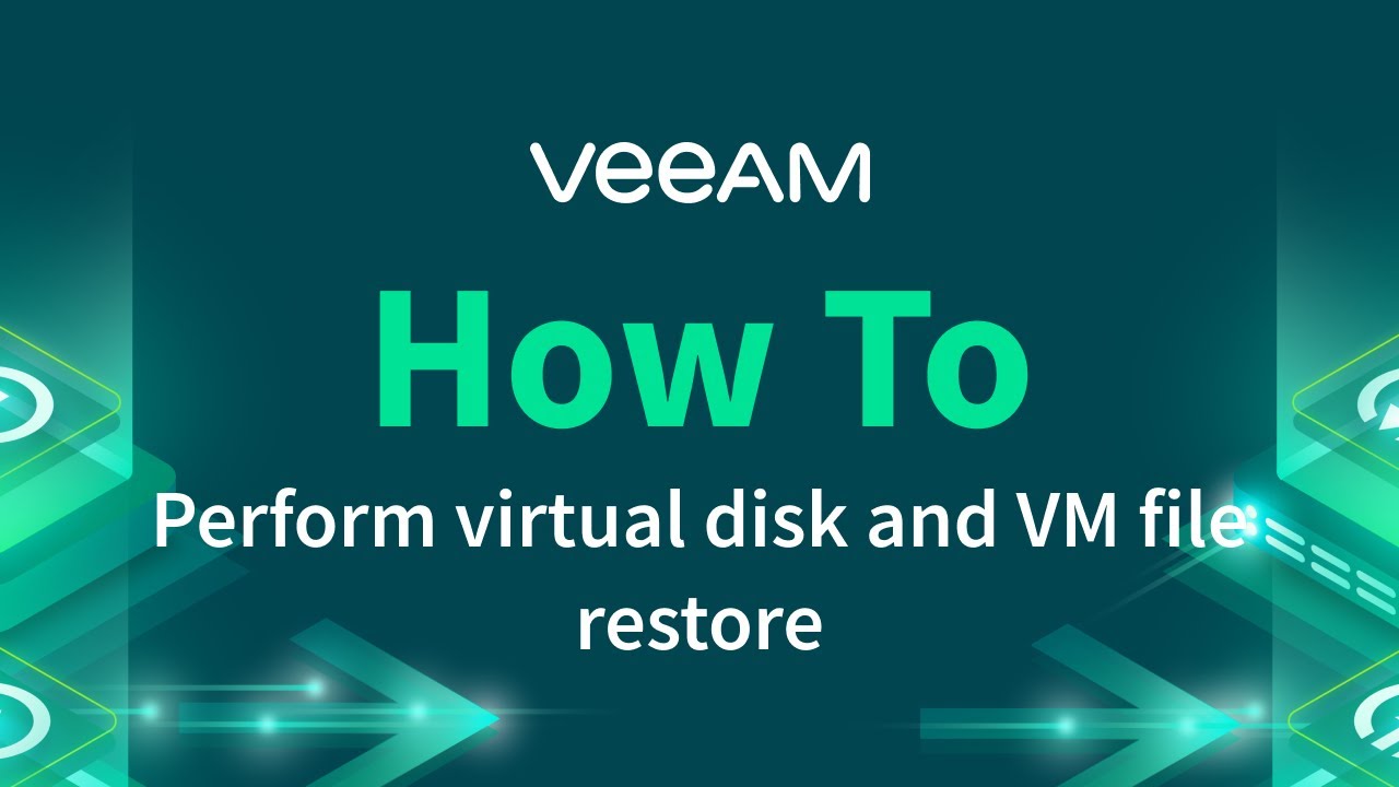 How to perform virtual disk and VM file restore - YouTube
