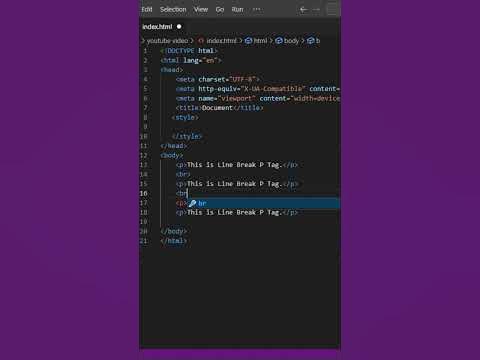 #Text Line Break In HTML Using Br Tag #coding #basichtml #viral #newlearn #coding basic tool ...