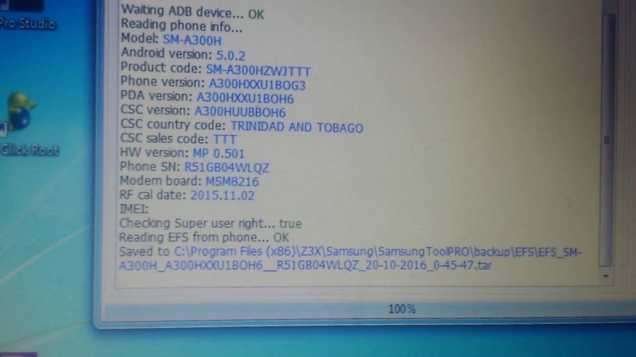 Como hacer Back up de imei samsung A3 A300H - YouTube