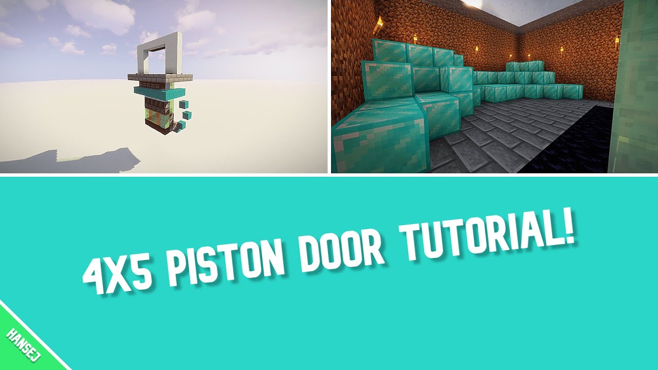 Minecraft Redstone Tutorial - 4x5 Vault Door - YouTube