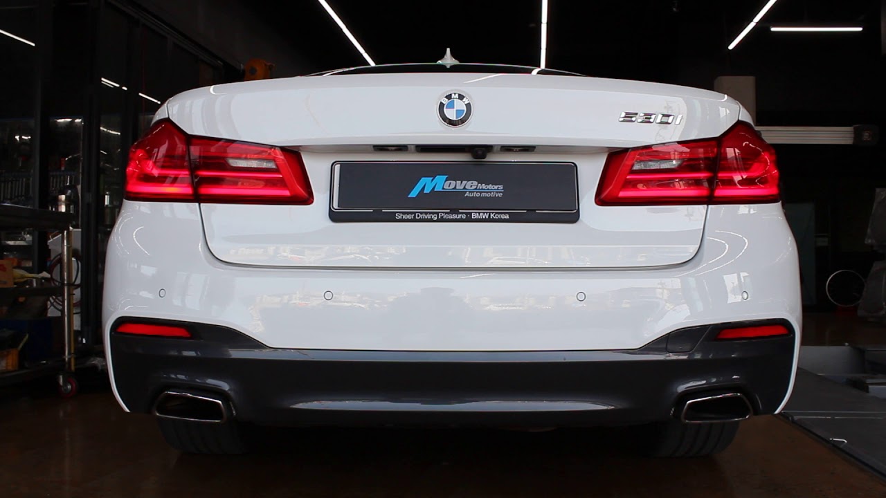 BMW G30 530i custom exhaust made by MOVE in KOREA 배기 커스텀 머플러 부산튜닝샵 ...