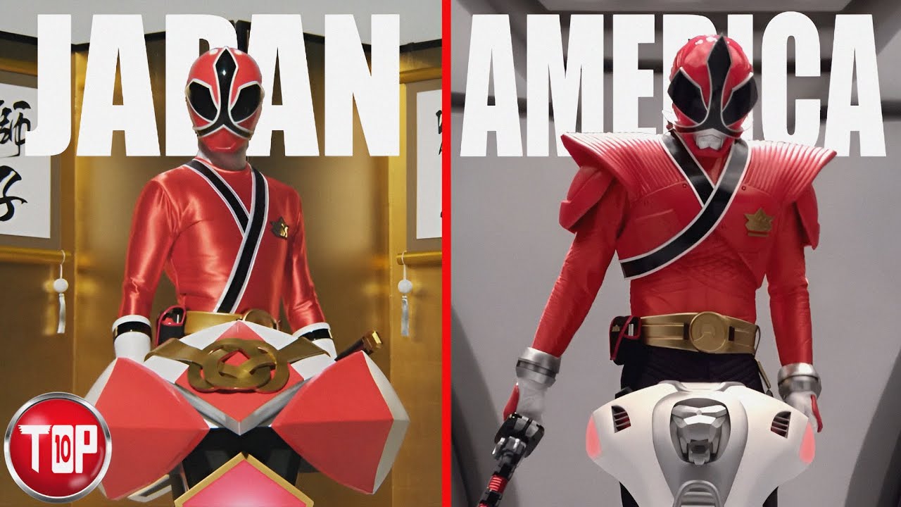 TOP 10 Hal-Hal yang Diganti dari Super Sentai ke Power Rangers - YouTube