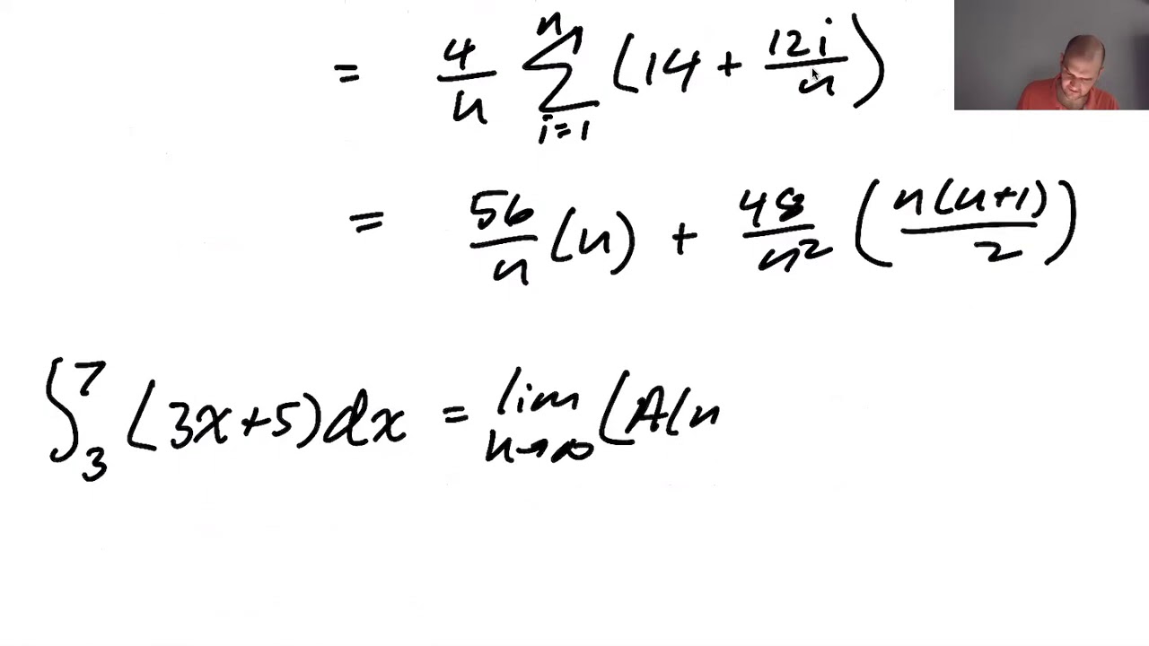 Definite Integral from Limit of Riemann Sum pg 7 - YouTube