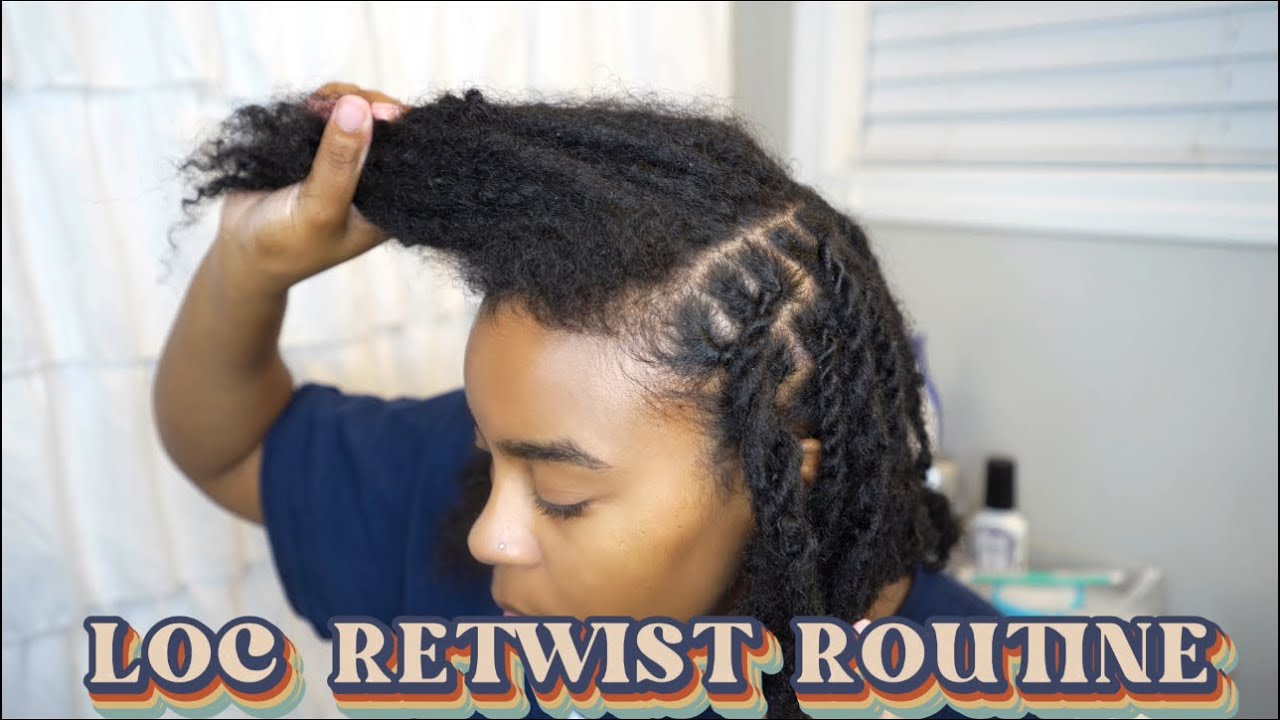 LOC RETWIST USING OIL & WATER | TWO STRAND TWIST RETWIST - YouTube