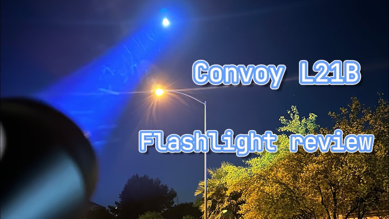 Flashlight review of Convoy L21B w/sft40. Drone beamshots and ...