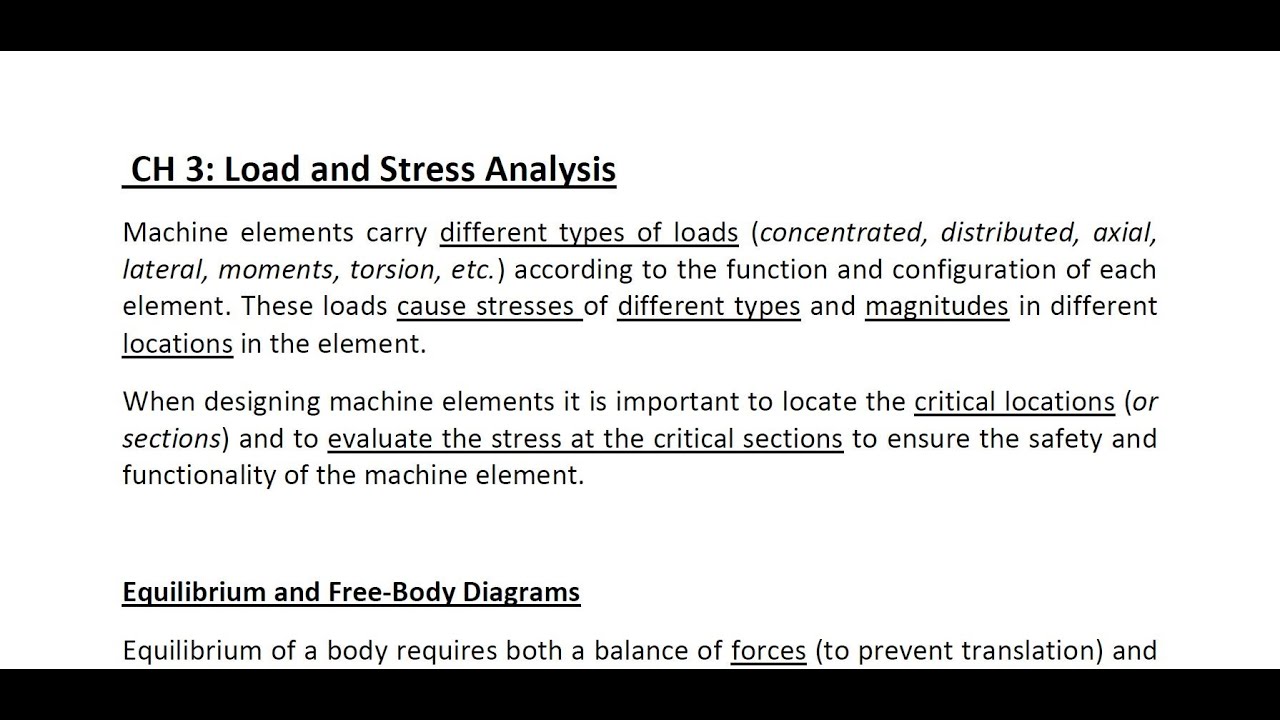 Ch3: Load and Stress Analysis (1) - ARABIC - YouTube