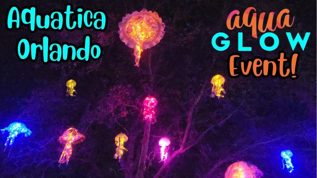 First Look! NEW After-Hours Event AquaGlow at Aquatica Orlando! - YouTube