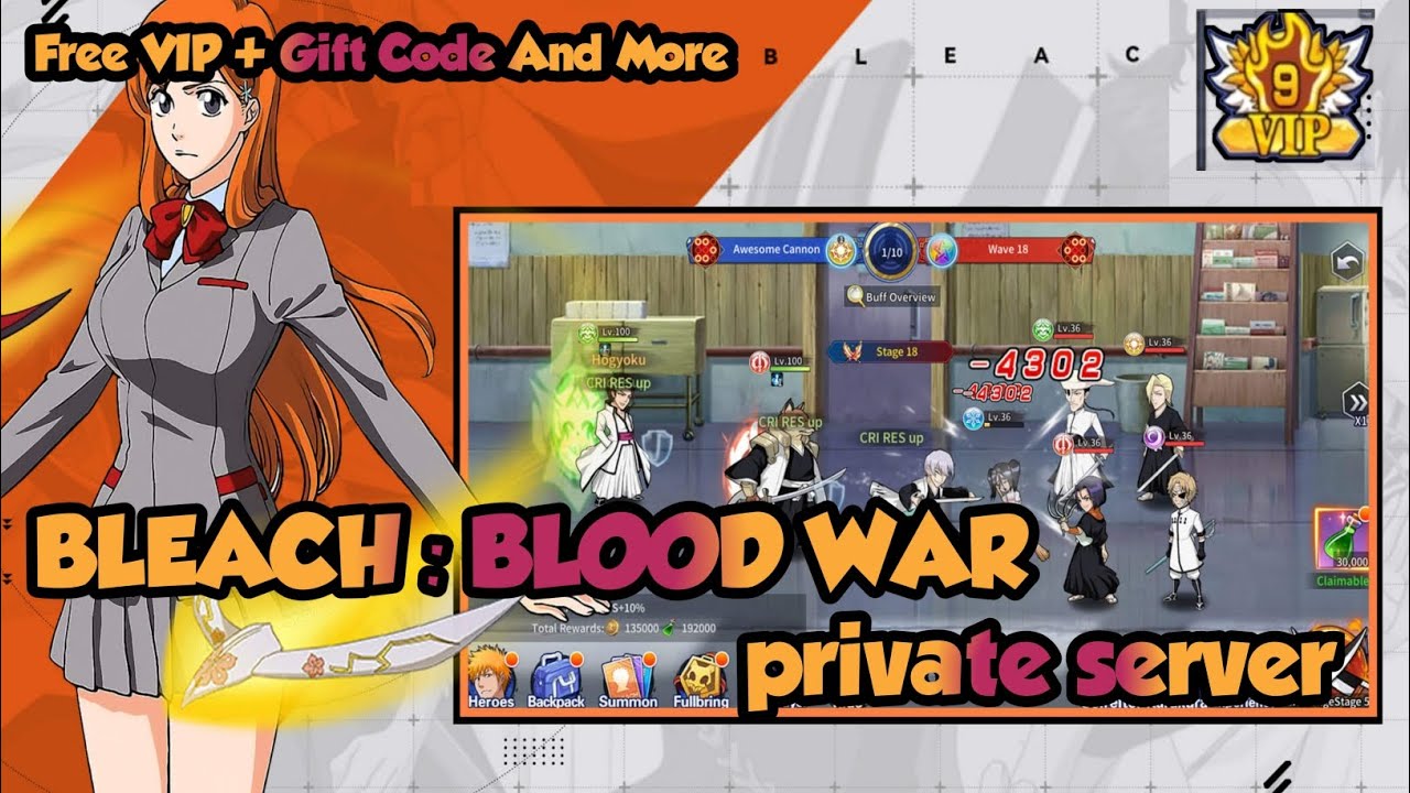 Bleach : blood war private server | Free VIP + giftcode and more - YouTube