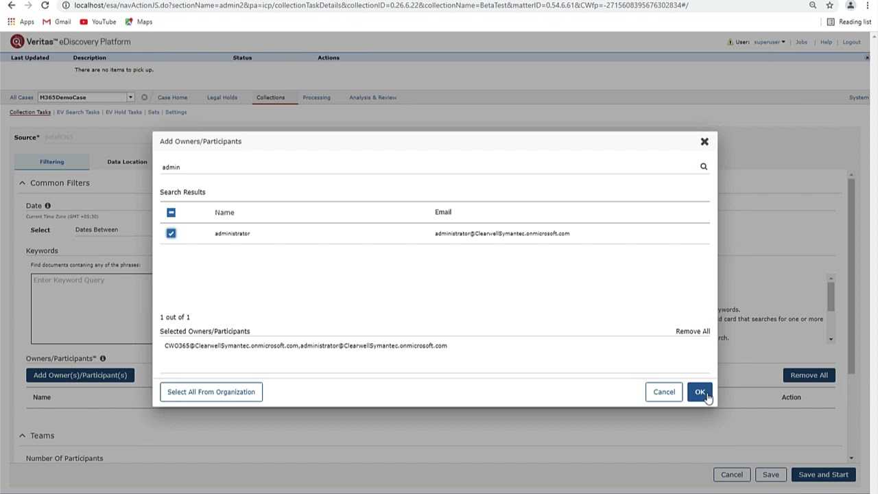eDP V10.1 - Collect from Microsoft 365 Teams using Veritas eDiscovery ...