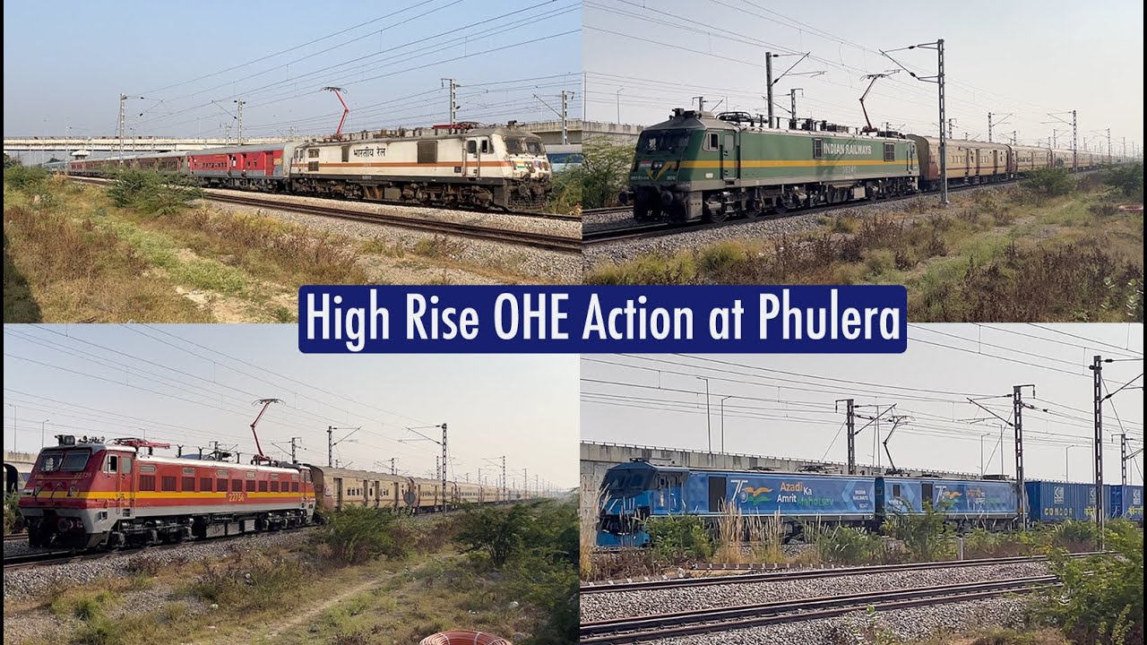 High Rise OHE Action at Phulera - YouTube