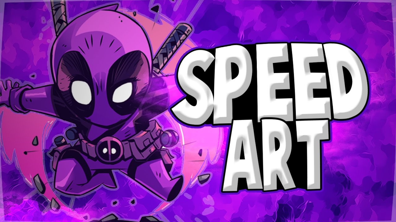 SPEED ART! | PURPLE DEADPOOL BANNER | NEW STYLE - YouTube