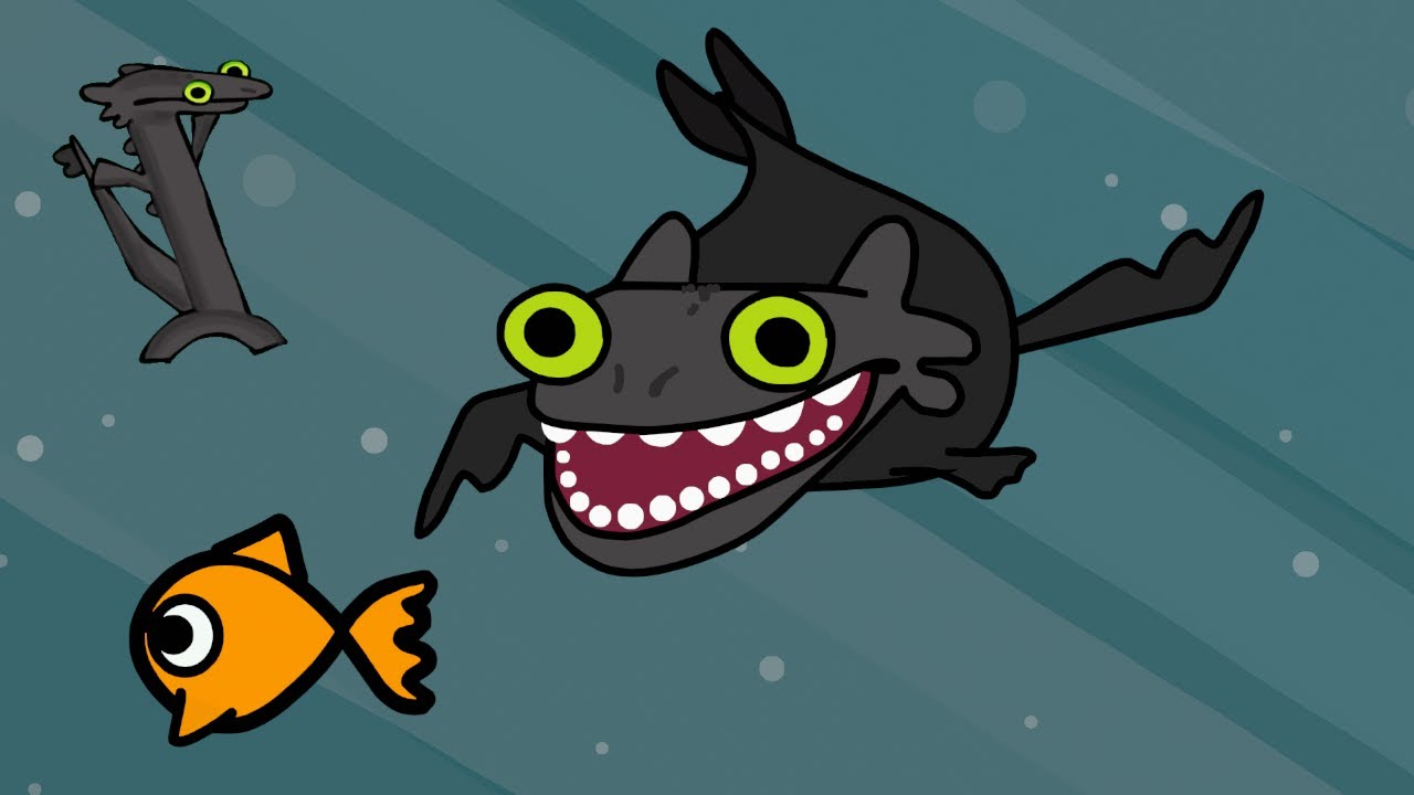 toothless underwater dance - YouTube