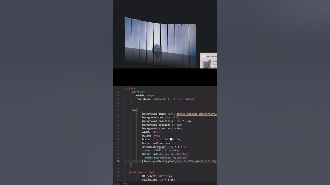 Picture Bars | HTML CSS | Coding Shorts 🖇️ #coding #shorts #computerscienceconcepts #html #css ...