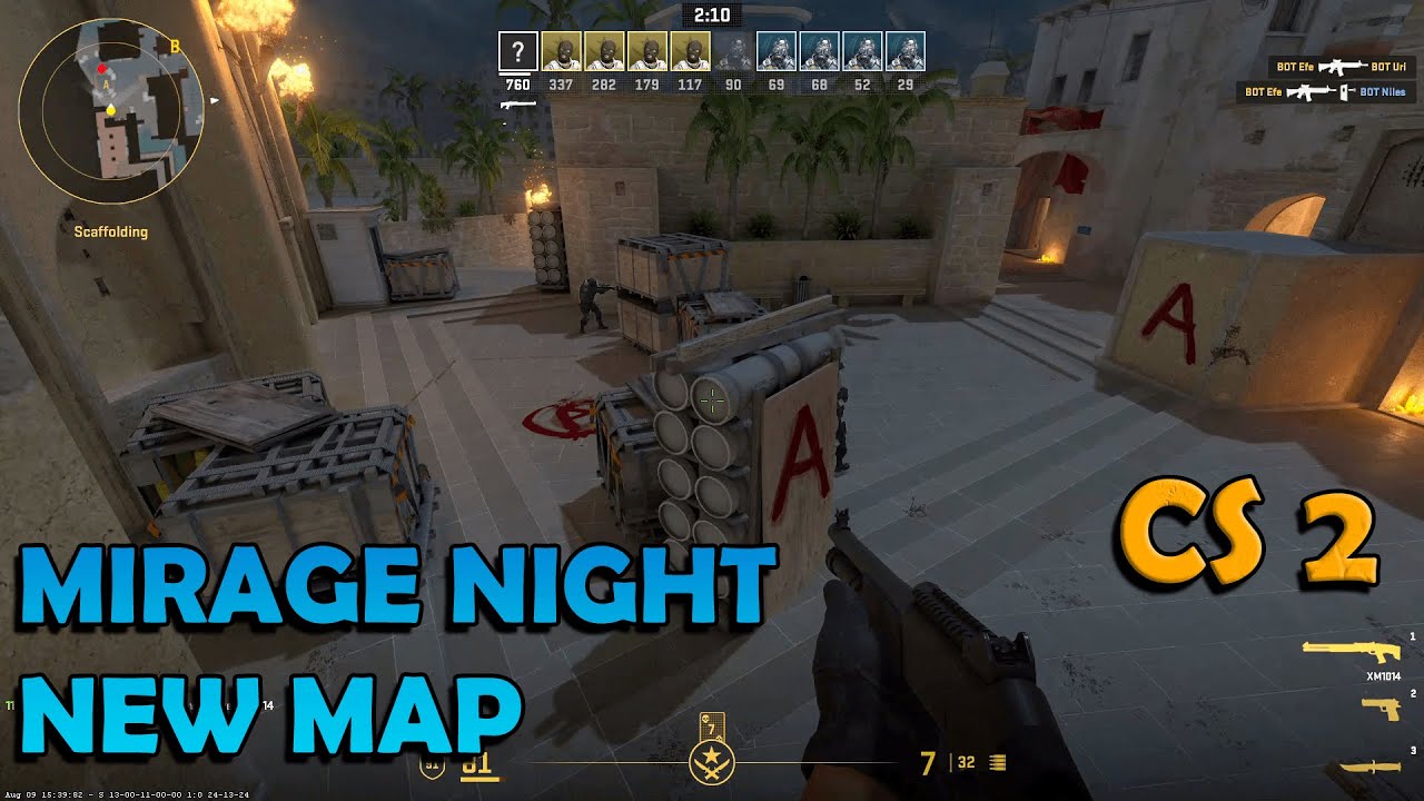 Mirage Night New Map Counter Strike 2 | 77 Kills 4 Deaths | CS2 Death ...