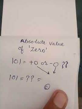 #Absolute value of 'zero'/ |0|=+0 or -0??? - YouTube