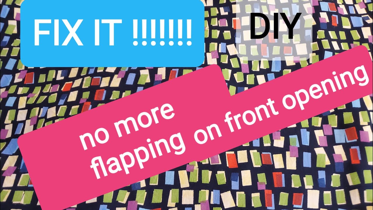 DIY How to stitch "flapping " part of front opening down. Thrifting ...