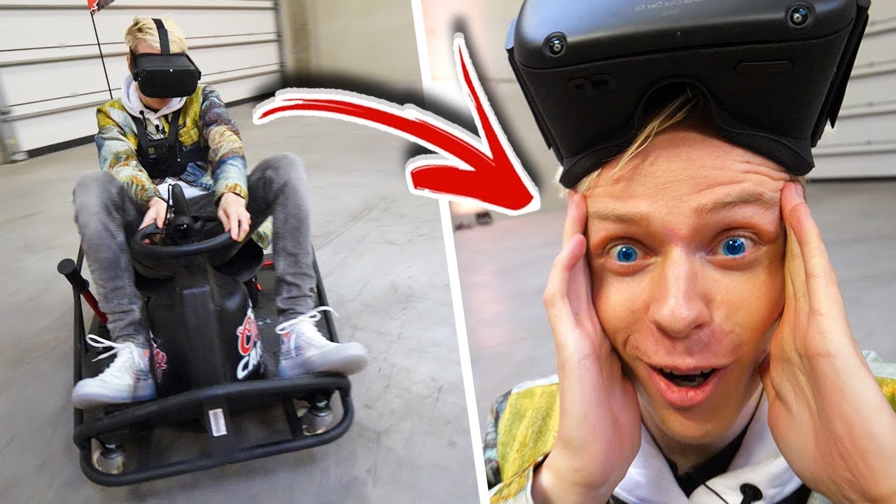 Racing a REAL Mario Go Kart in VR! - YouTube