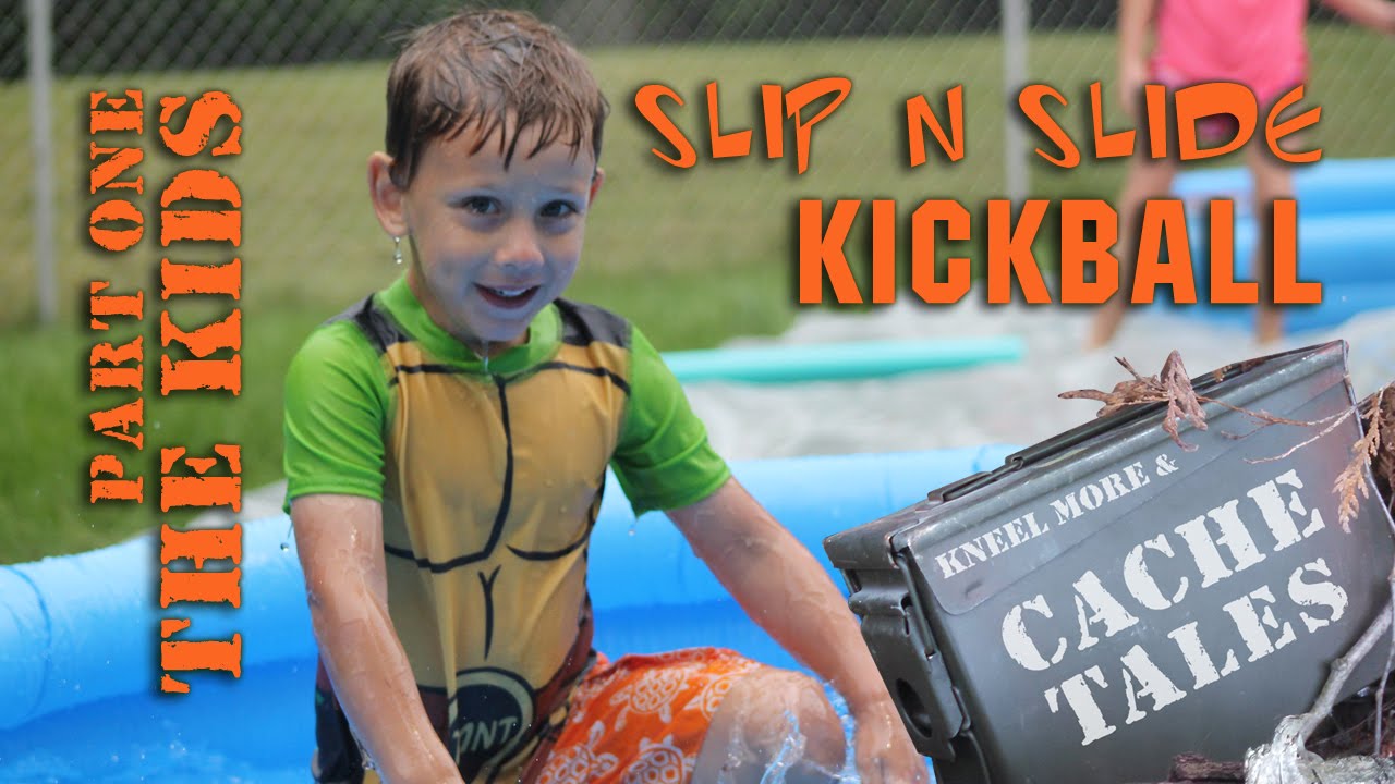 Kids Slip N Slide Kickball - YouTube