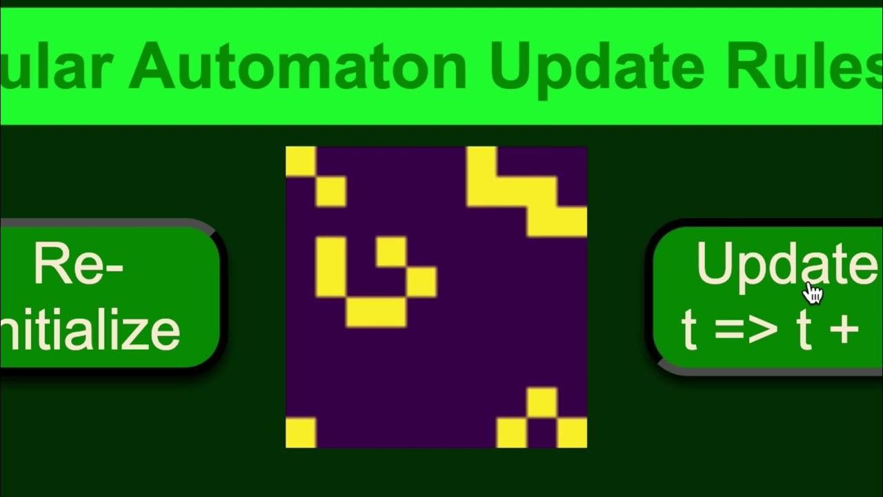 Neural Nets vs. Cellular Automata tutorial: C.A. Update Rules - YouTube