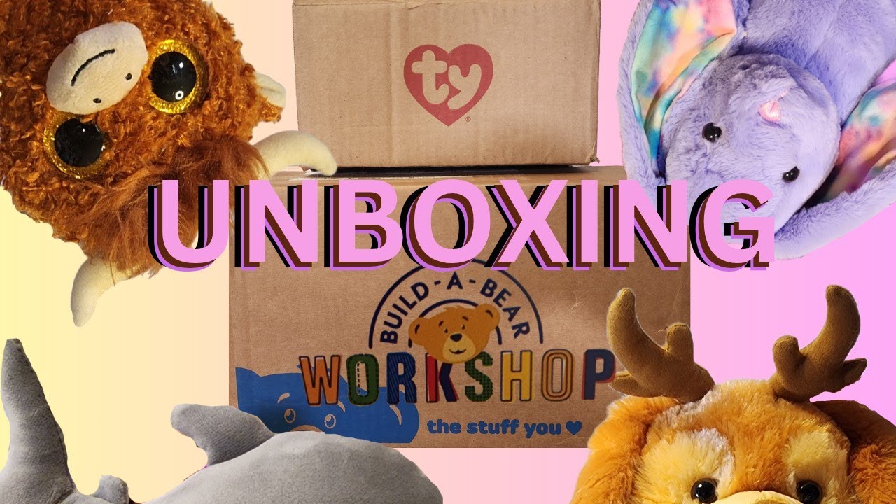 New Build a Bear Cryptid Jackalope Unboxing and ty Beanie Boos Highland ...