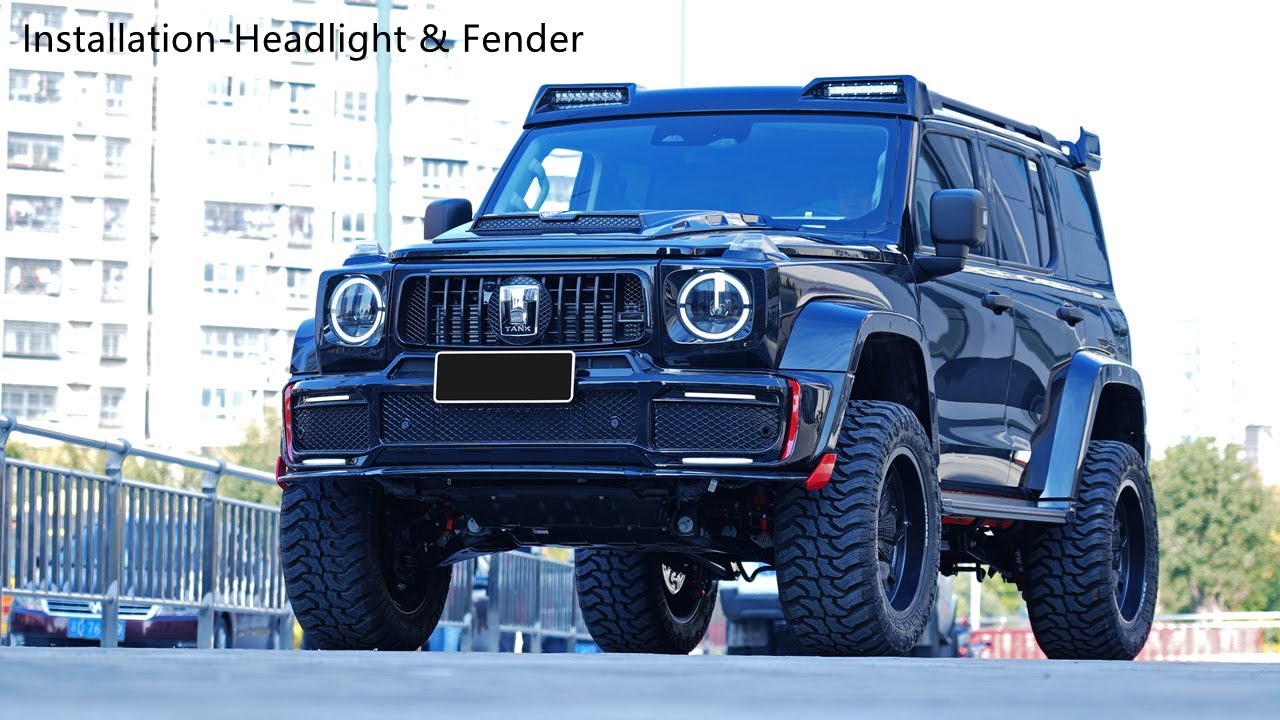 GWM TANK 300 Brabus Style Body Kit Installation-Headlight & Fender ...