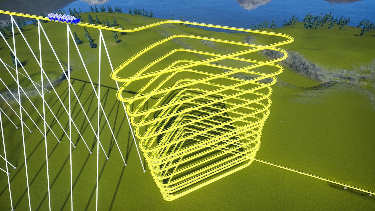 Triangle Spiral Down Roller Coaster – Planet Coaster - YouTube