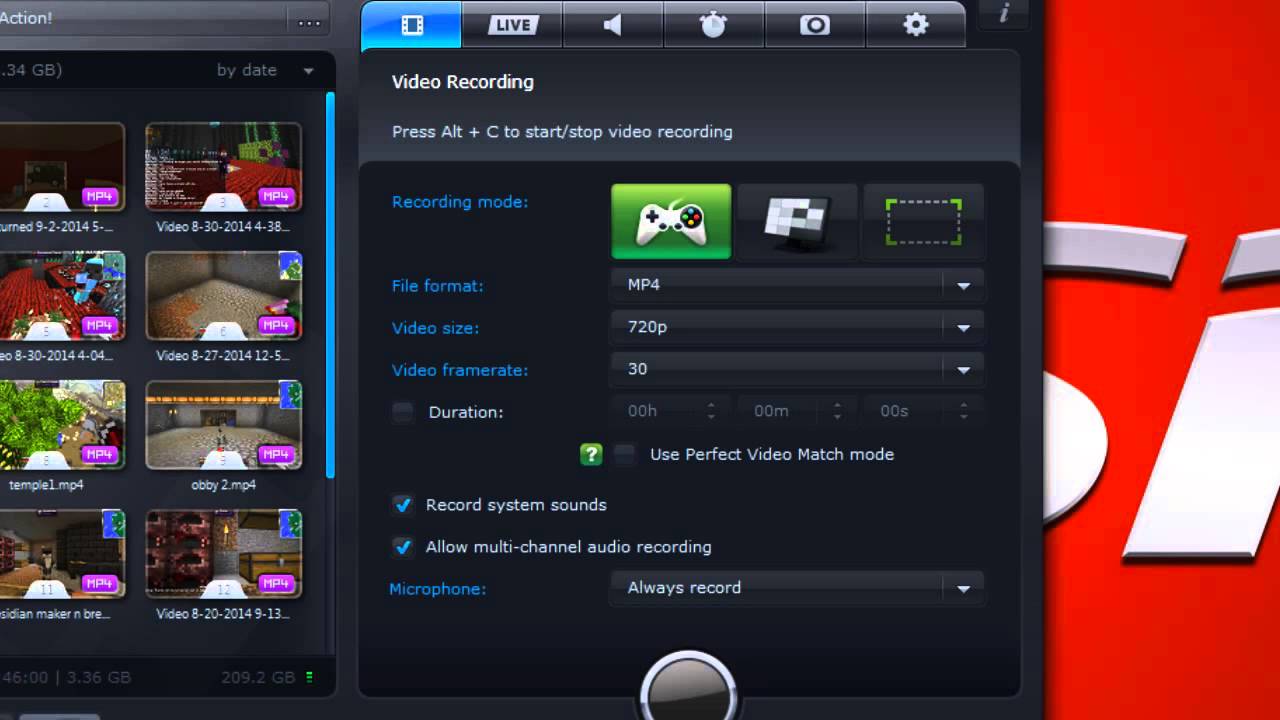 How To Use Mirillis Action For Recording Games For YouTube - YouTube